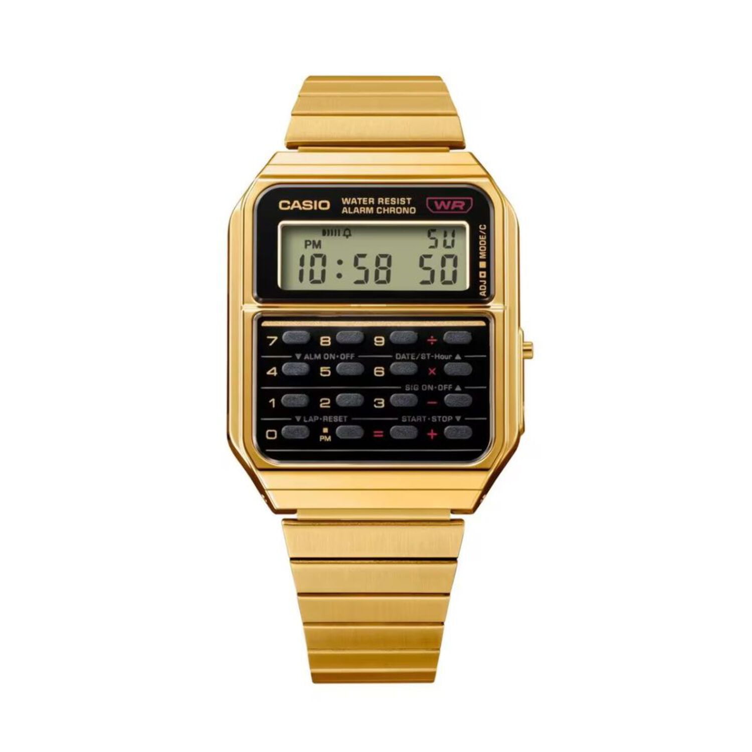 Casio Vintage CA-500WEG-1AEF Unisex Watch - Calculator, Black Dial ...