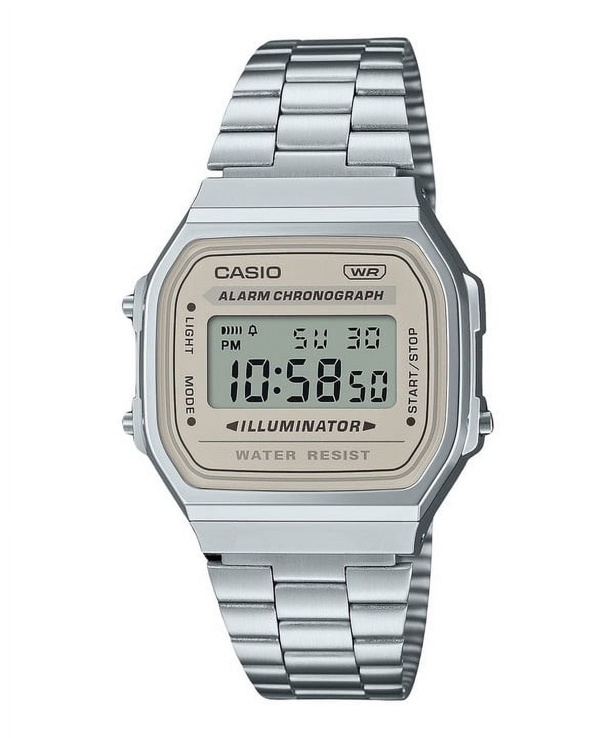 Casio Vintage Digital Stainless Steel Bracelet Quartz A168WA-8 Unisex ...
