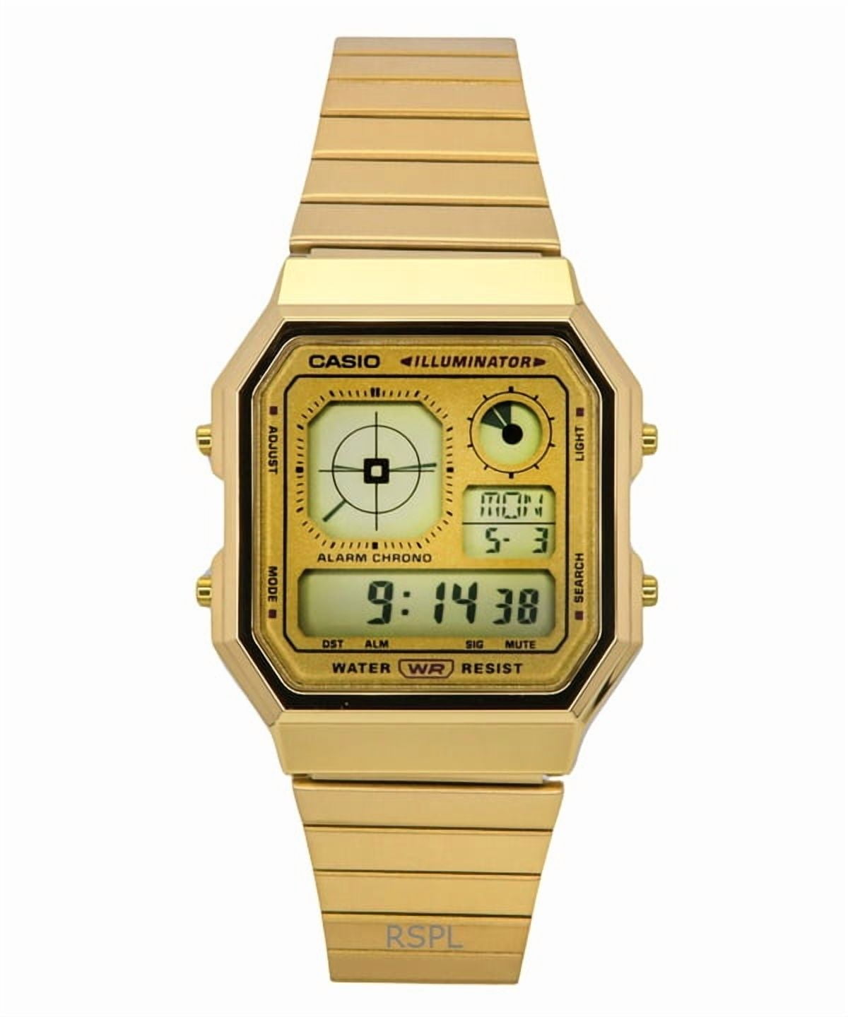 Casio Vintage Digital Stainless Steel Quartz A130WEG-9A Unisex Watch ...