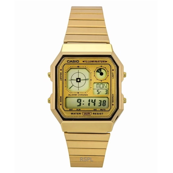 Casio Vintage Digital Stainless Steel Quartz A130WEG-9A Unisex Watch ...