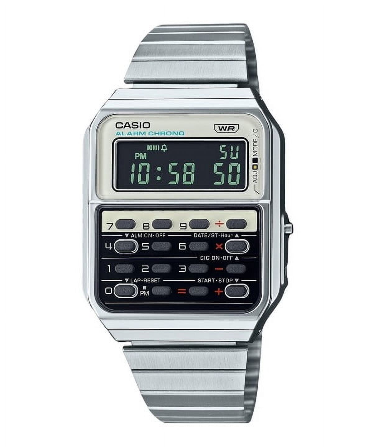 Casio Vintage Heritage Colors Digital Stainless Steel Quartz CA-500WE ...