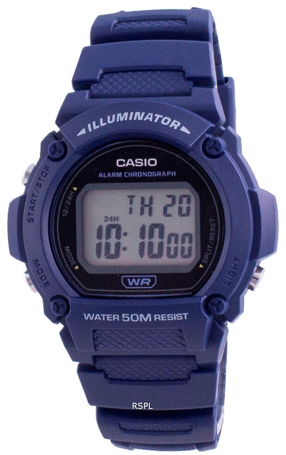 Casio W-219H-2A Youth Illuminator Digital Men Blue Watch - Walmart.com