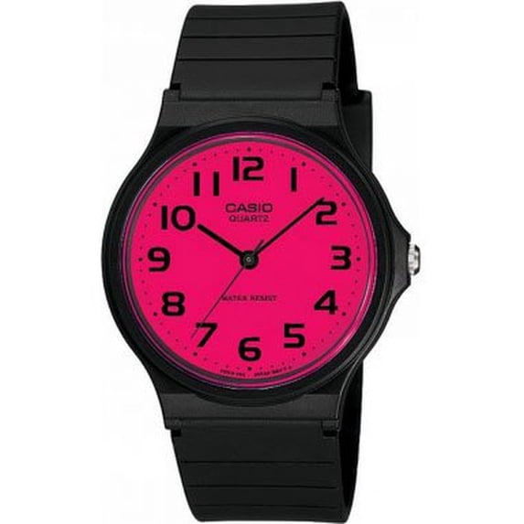 Casio Watch Black Resin Strap and Pink Dial Mq24cc-4b3cf - Walmart.com