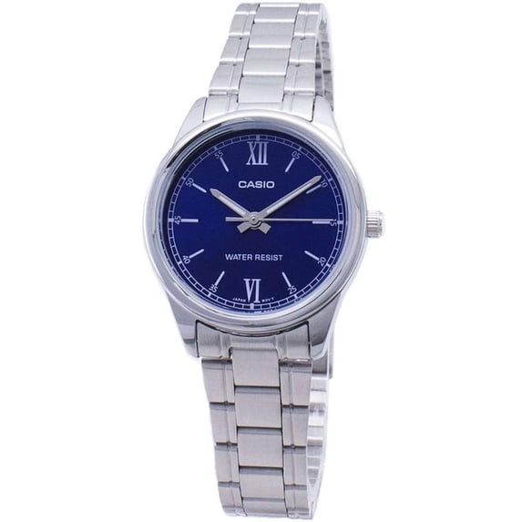 Casio Women's Stainless Steel Watch, Blue Dial, Luminous Hands, Roman ...