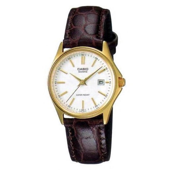 Casio Women's Core Brown Leather Quartz Dress Watch LTP1183Q-7A ...