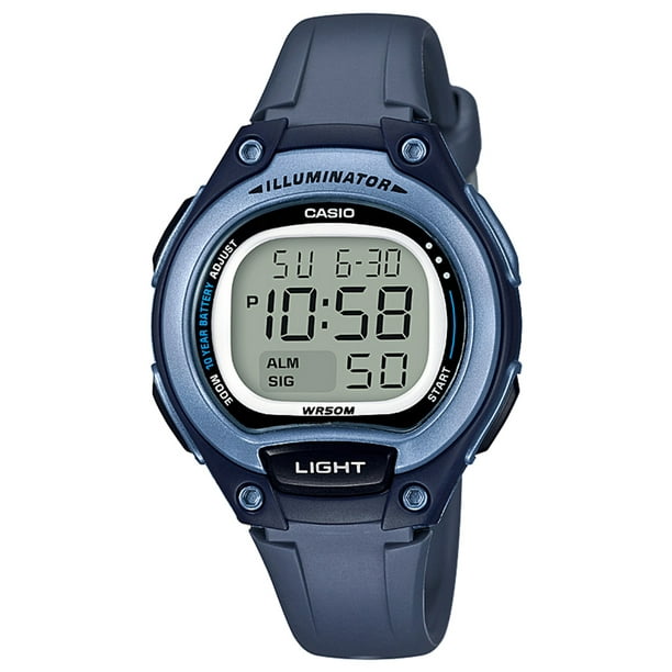 Casio Women's Easy Reader Digital Watch, Blue LW203-2AV - Walmart.com