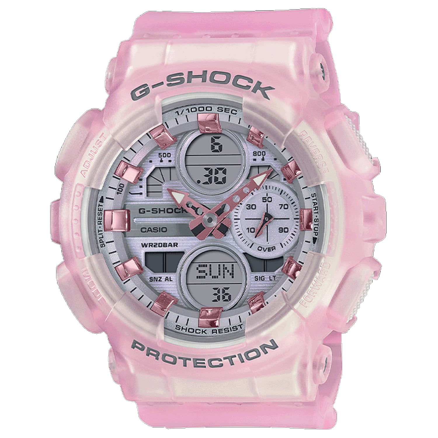 Casio Women's G-Shock Purple Dial Watch - GMAS-140NP-4A - Walmart.com