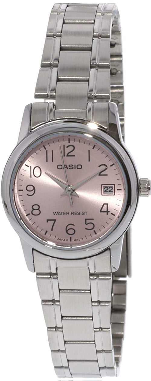 Casio Women's LTPV002D-4B Silver Stainless-Steel Japanese Quartz ...