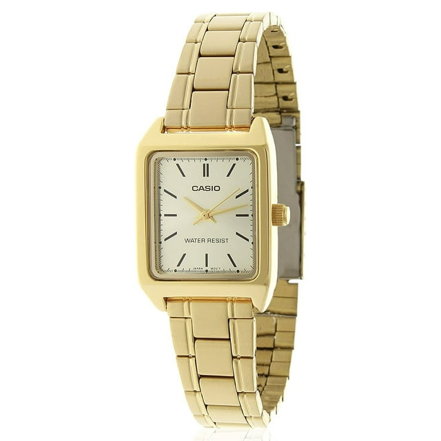 Casio Women's Stainless Steel Analog Gold Watch LTP-V007G-9EUDF - Walmart.com