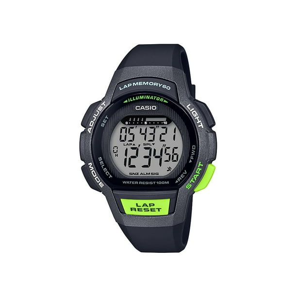 Casio Women's Step Tracker Watch, Black/Green LWS1000H-1AV - Walmart.com