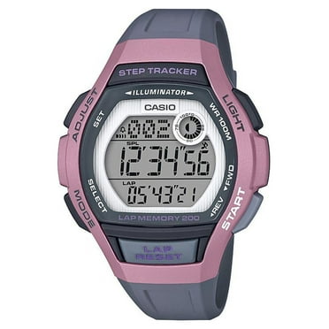 Casio Women's Light Pink Step Tracker Digital Watch LWS2200H-4AV ...