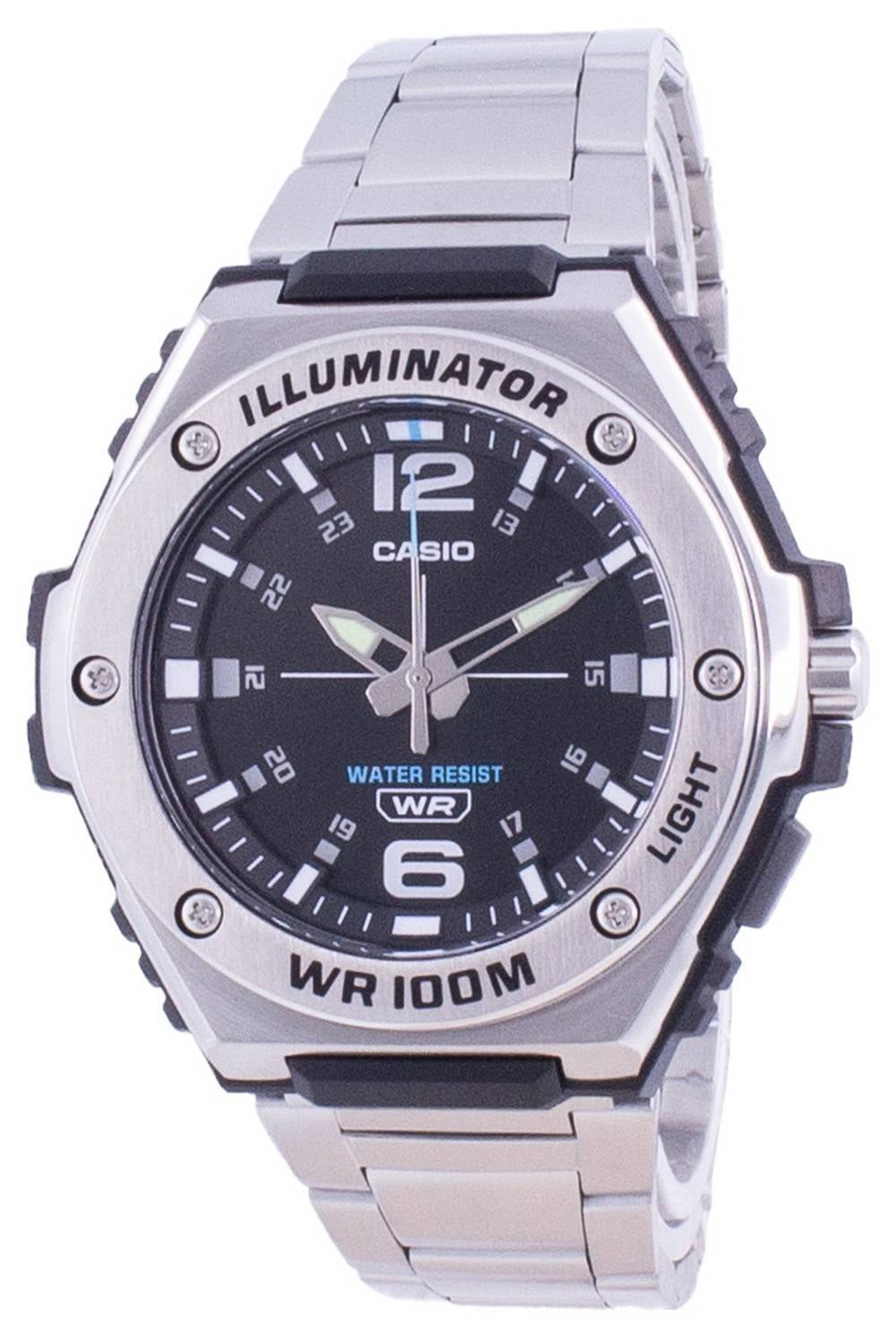 Casio Youth Black Dial Stainless Steel Quartz MWA-100HD-1A MWA100HD-1 ...