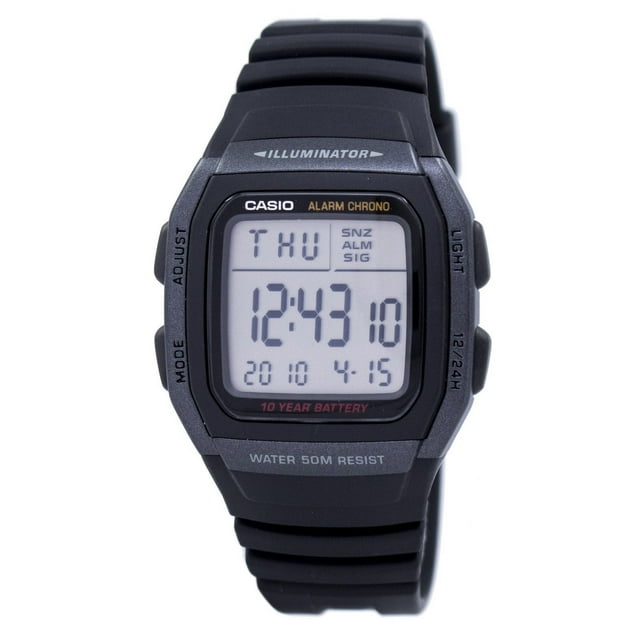 Casio Youth Digital Illuminator W-96H-1BVDF W96H-1BVDF Men's Watch - Walmart.com