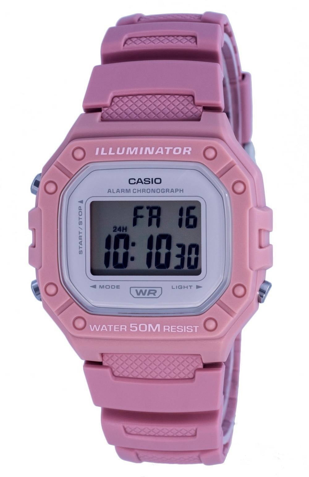 Casio Youth Digital Resin Quartz W-218HC-4A W218HC-4 Women's Watch ...