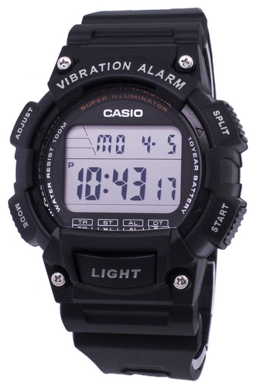 Casio Youth Super Illuminator Vibration Alarm Digital W736H-1AV W-736H ...