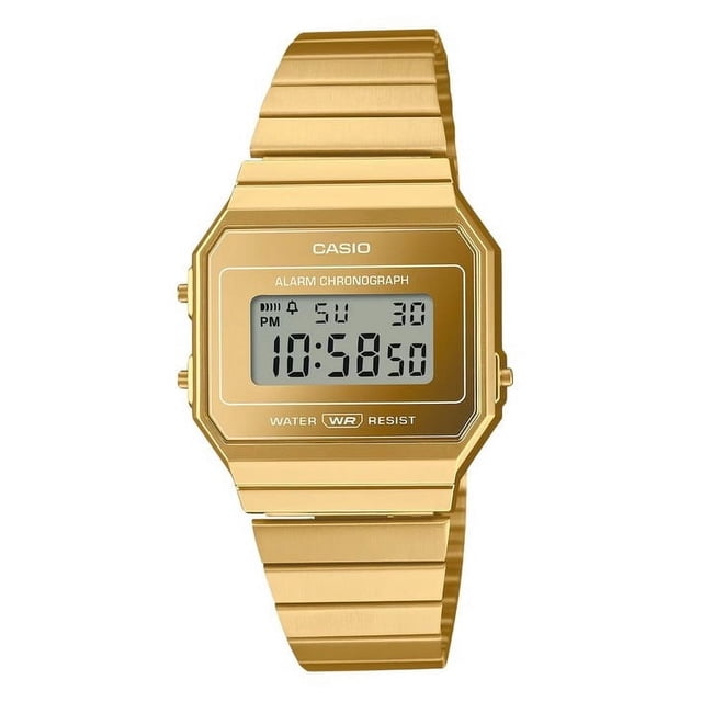 Casio by Casio Unisex 21mm Vintage Digital Stainless Steel Quartz ...