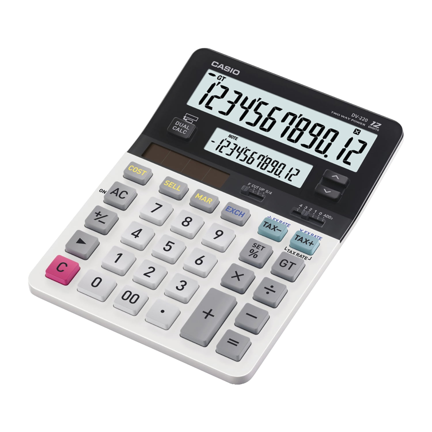 Casio dv220 12 Digit Dual Display Desk Calculator - Walmart.com