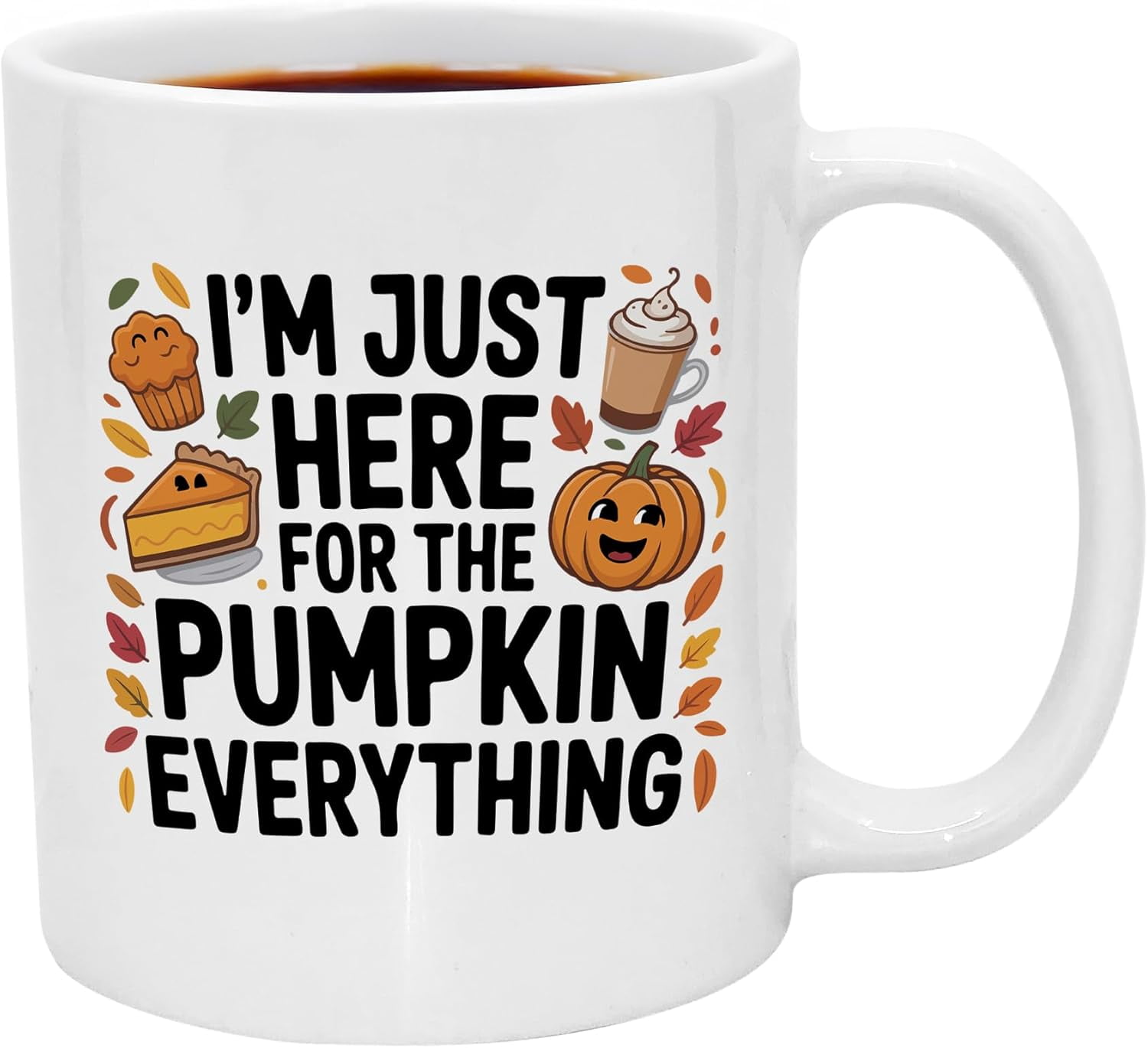 Casitika Fall Mugs. 11oz Pumpkin Spice Coffee Mug with Cute Autumn ...