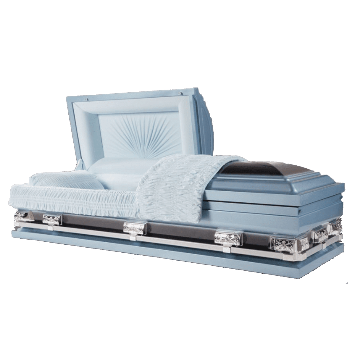 Casket Emporium Athena Titan Blue, Oversized various sizes 18 guage non ...