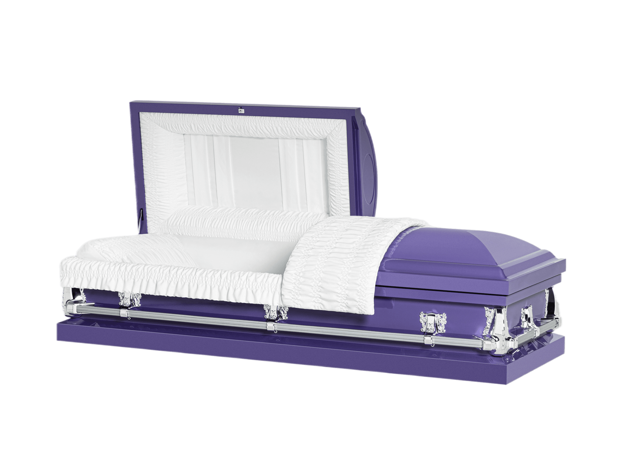 Casket Emporium Clair Series Purple Steel 20 Gauge Funeral Casket ...