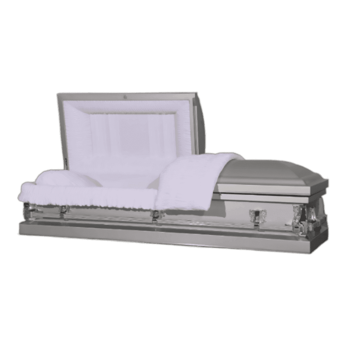 Casket Emporium Clair Series Silver Steel 28*81*23 in Funeral Casket ...