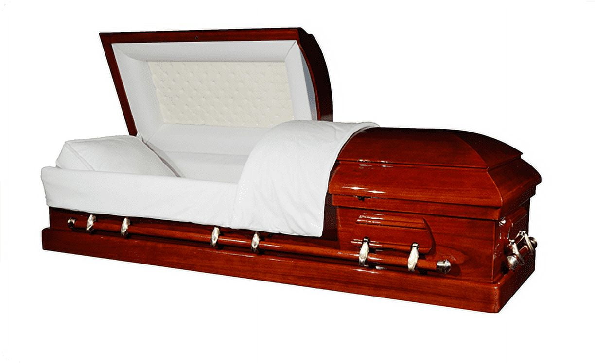 Casket Emporium Maple Casket - Rosetan Velvet Interior - Walmart.com