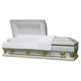 Casket Emporium Goliath White and Gold Two Tone Casket, Oversized ...
