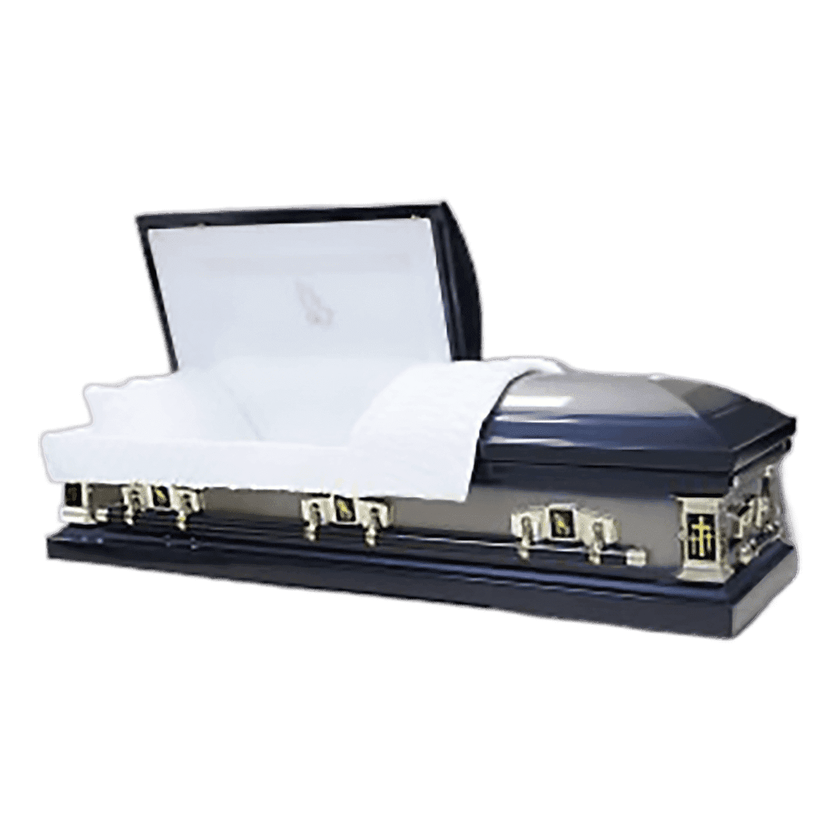 Casket Emporium Jupiter Series Blue Cross Steel 20 Gauge Funeral Casket ...