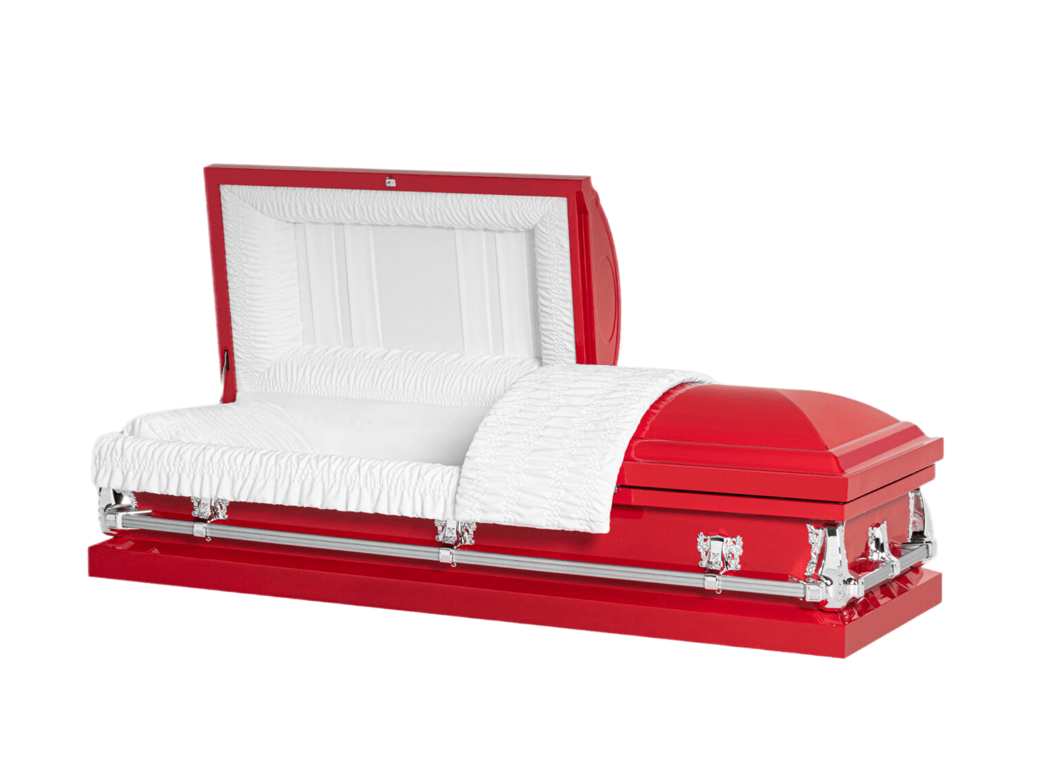 Casket Emporium Red Metal ‎90 x 32 x 30 in Casket, Rectangular with ...