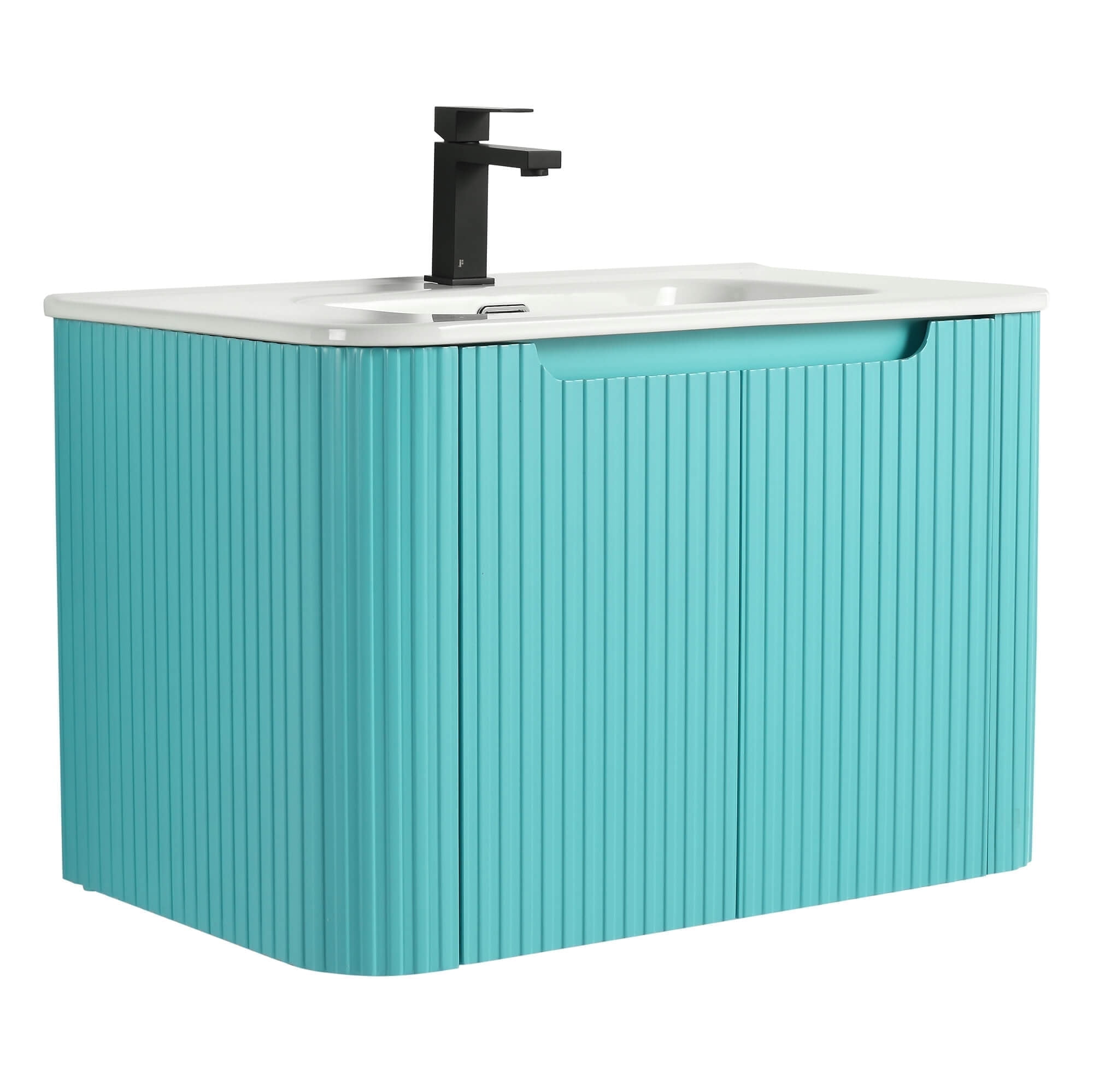 Caskvalley Modern Bathroom Vanity with Straight Fluted Design 30" Wide ...