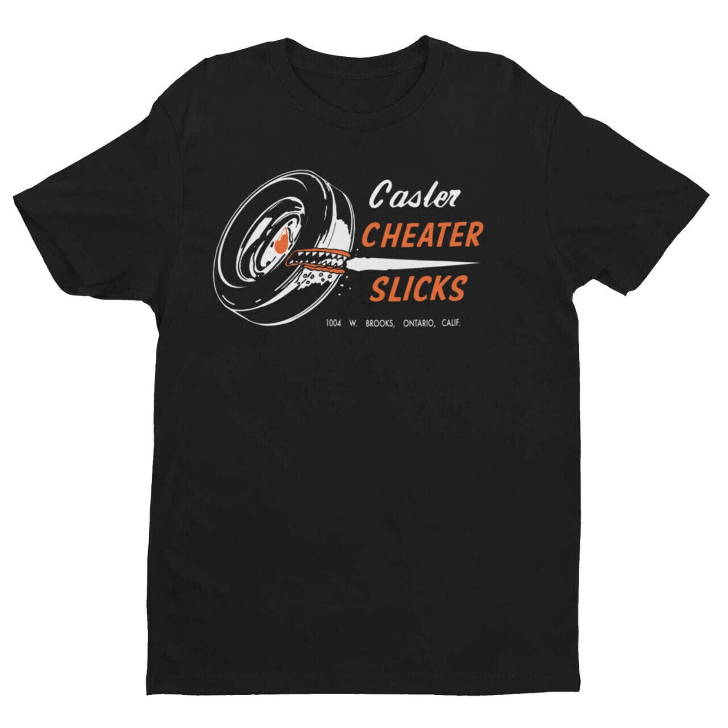 Casler Cheater Slicks Mens Black Shirt Chevy Mopar Ford Pontiac Olds ...