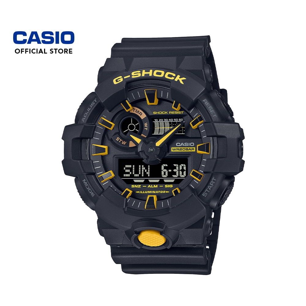 Caslo G-SHOCK CAUTION YELLOW GA-700CY Men's Analog Digital Watch Resin ...