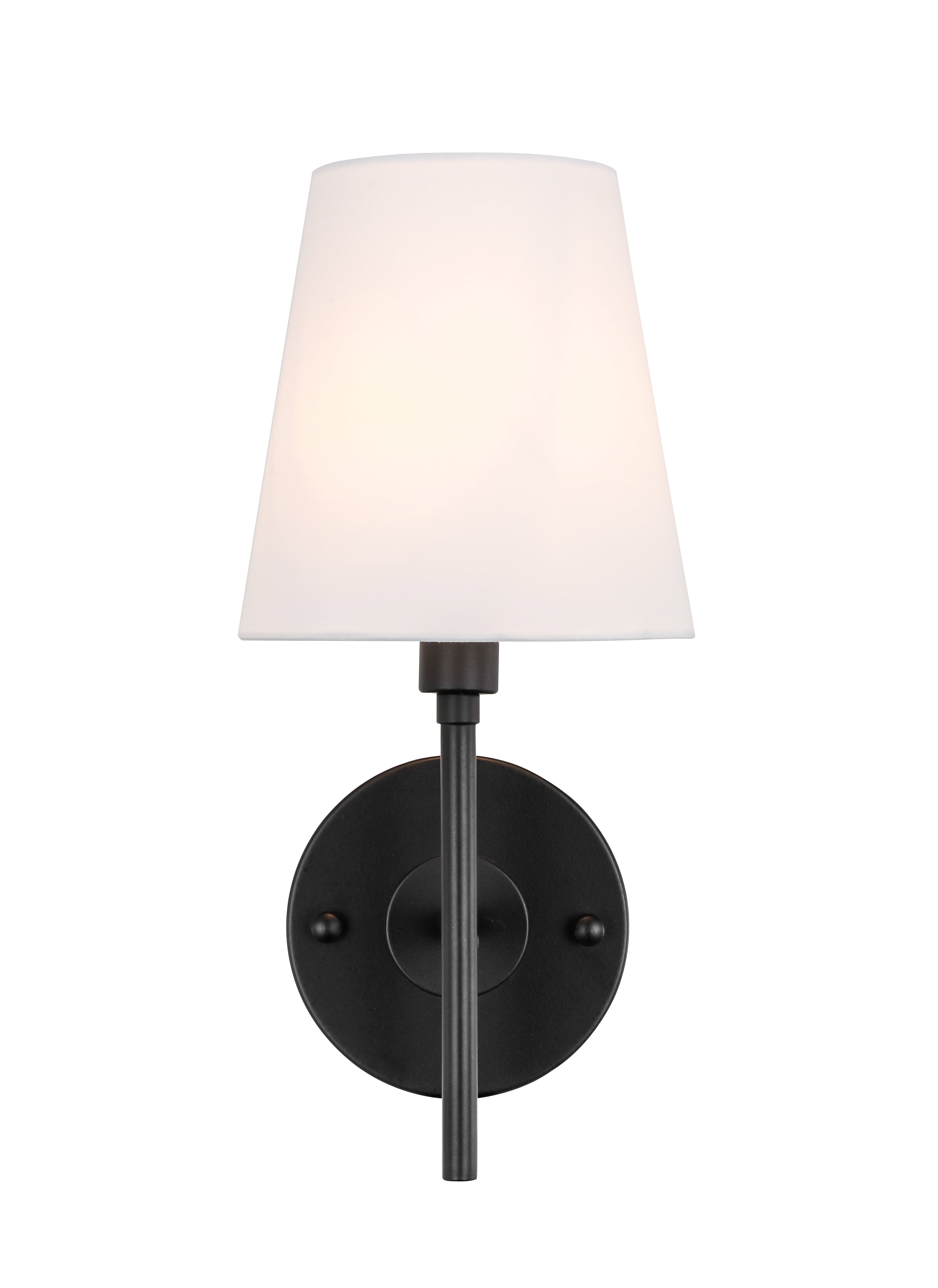 Cason 1 light Black and White shade wall sconce - Walmart.com