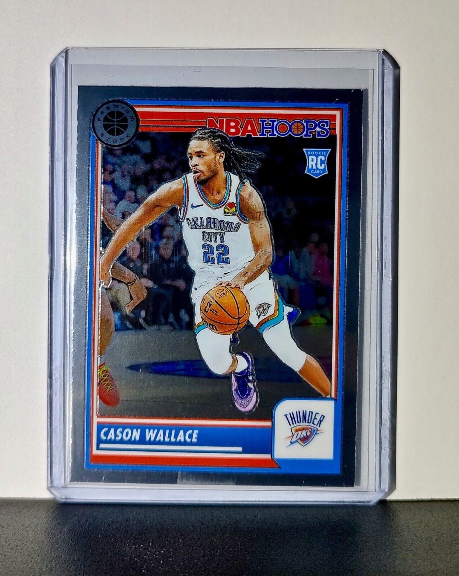 Cason Wallace 2023-24 Panini Premium Stock NBA Hoops #76 Rookie Card OC ...