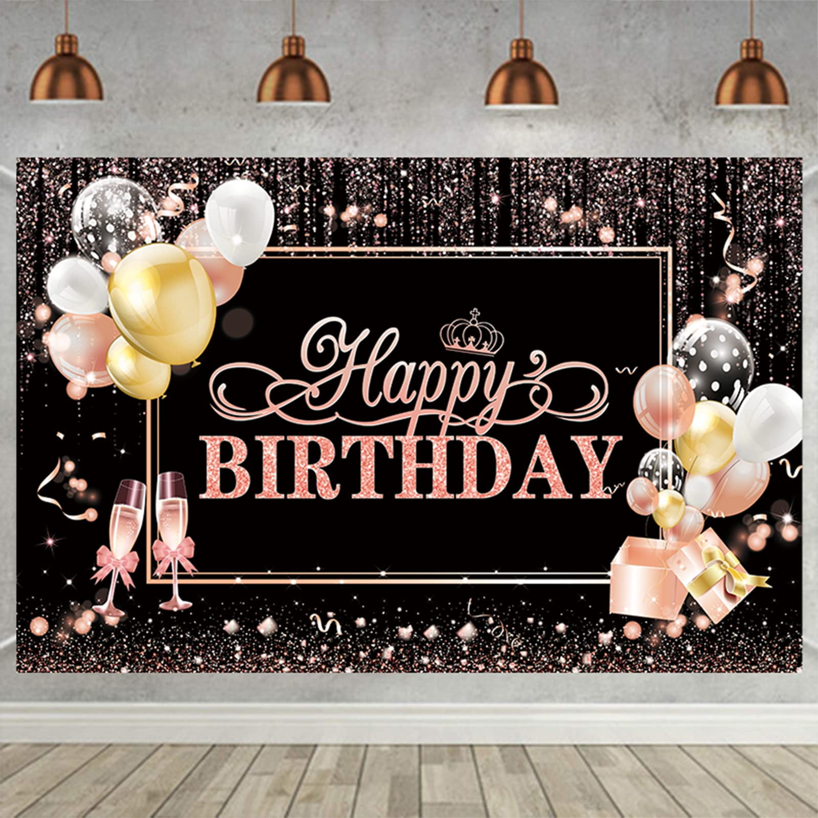 Casoty Rose Gold 50th SSF20 Birthday Sash and Tiara for Women, 50th ...