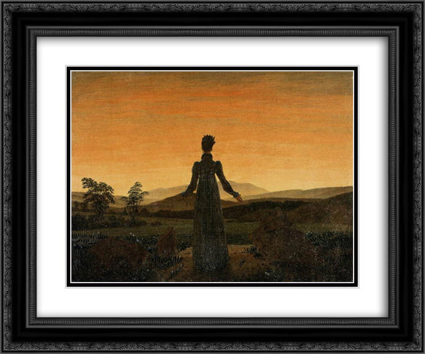Caspar David Friedrich 2x Matted 24x20 Black Ornate Framed Art Print Caspar David Friedrich 2x Matted 24x20 Black Ornate Framed Art Print