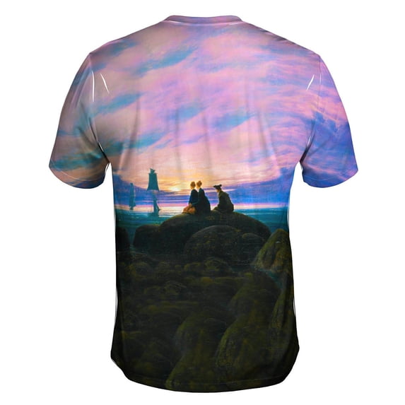 Caspar David Friedrich - Moonrise Over the Sea 1822 Mens T-Shirt All ...