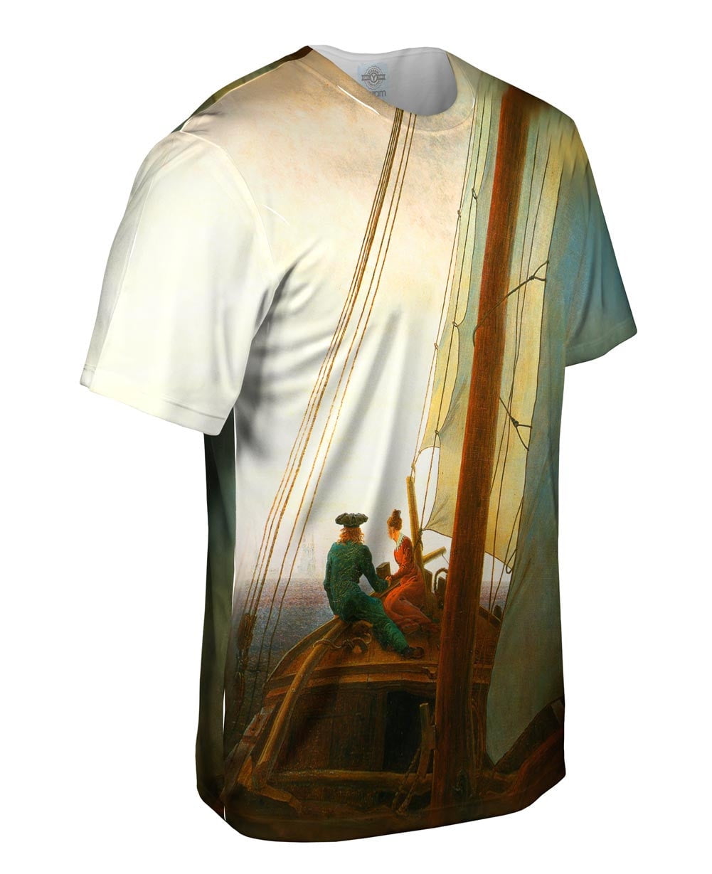 Caspar David Friedrich - On the Sailing Boat 1819 Mens T-Shirt All Over ...