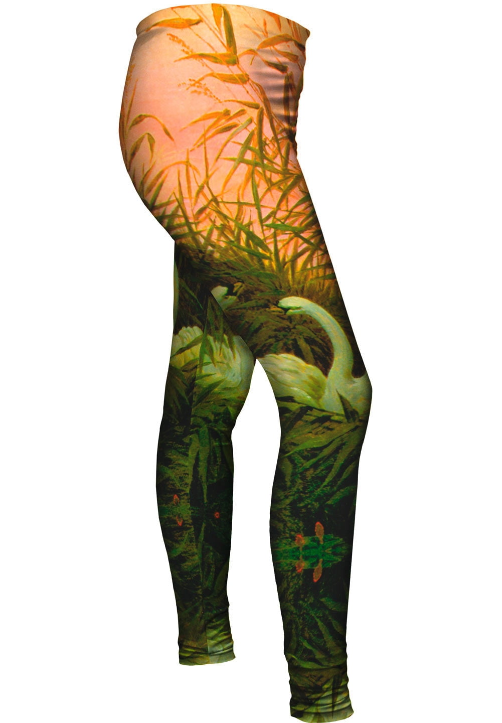 Caspar David Friedrich Swans in the Reeds 1820 Leggings - Walmart.com
