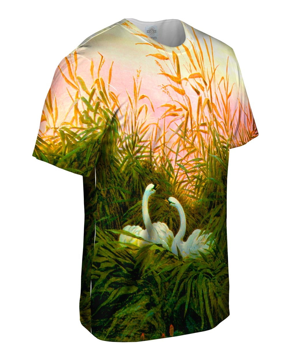 Caspar David Friedrich - Swans in the Reeds 1820 Mens T-Shirt All Over ...