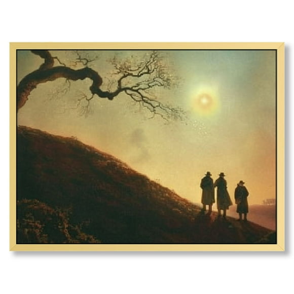 Two Men Contemplating Moon