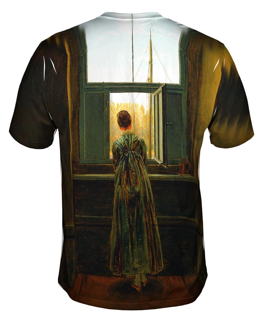 Caspar David Friedrich - Woman at a Window 1822 Mens T-Shirt All Over ...