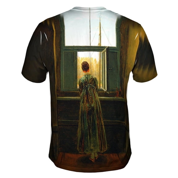 Caspar David Friedrich - Woman at a Window 1822 Mens T-Shirt All Over ...
