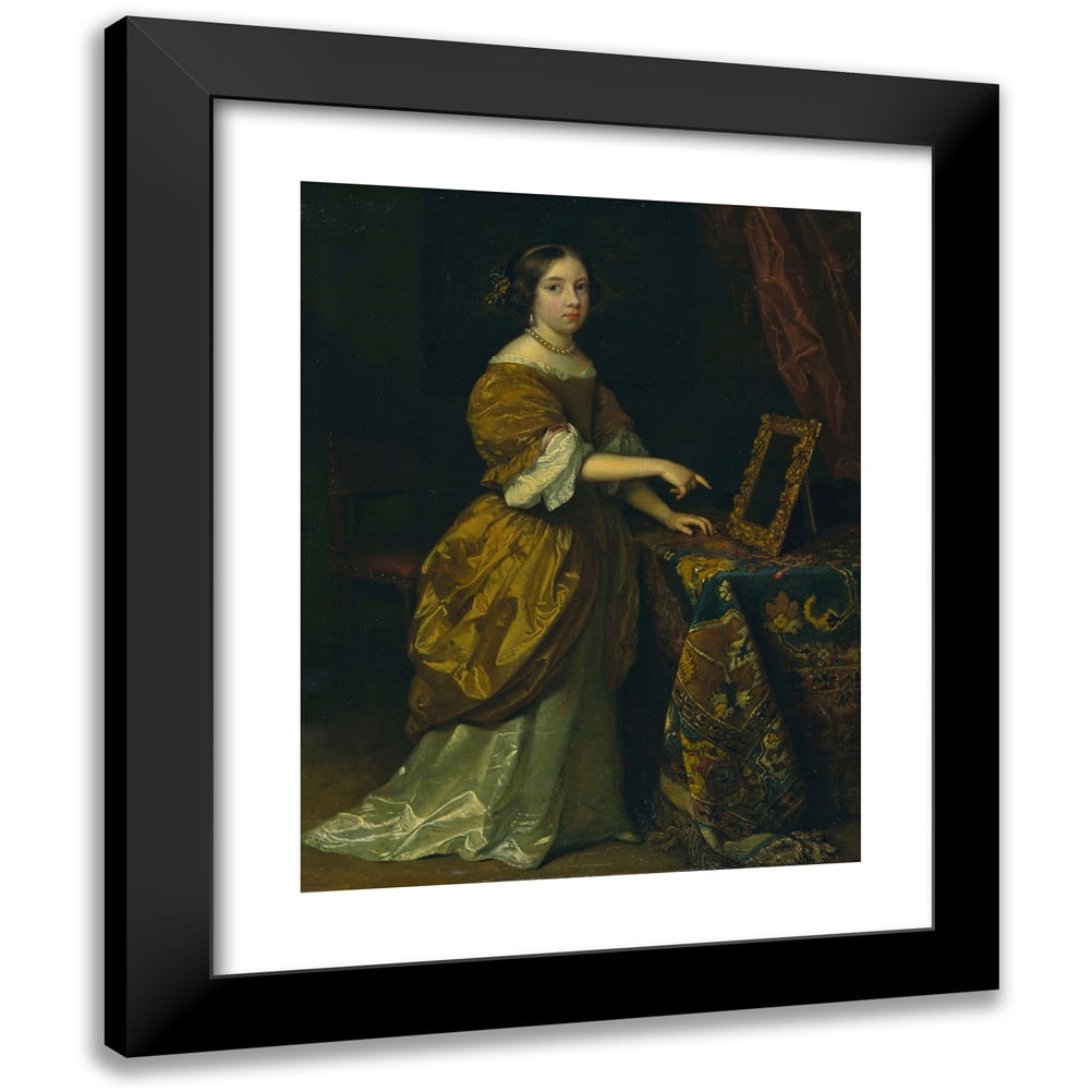 Caspar Netscher 15x18 Black Modern Framed Museum Art Print Titled ...