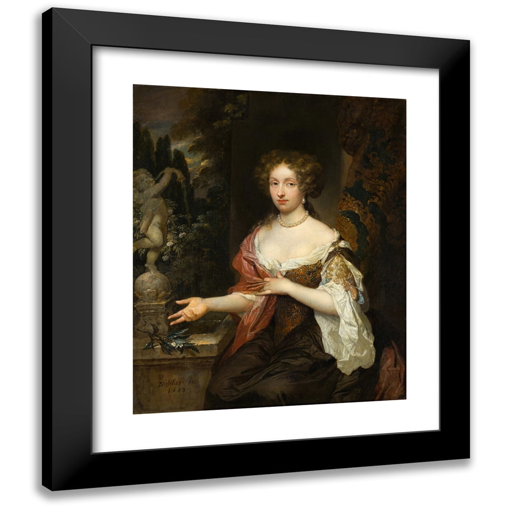 Caspar Netscher 15x18 Black Modern Framed Museum Art Print Titled ...