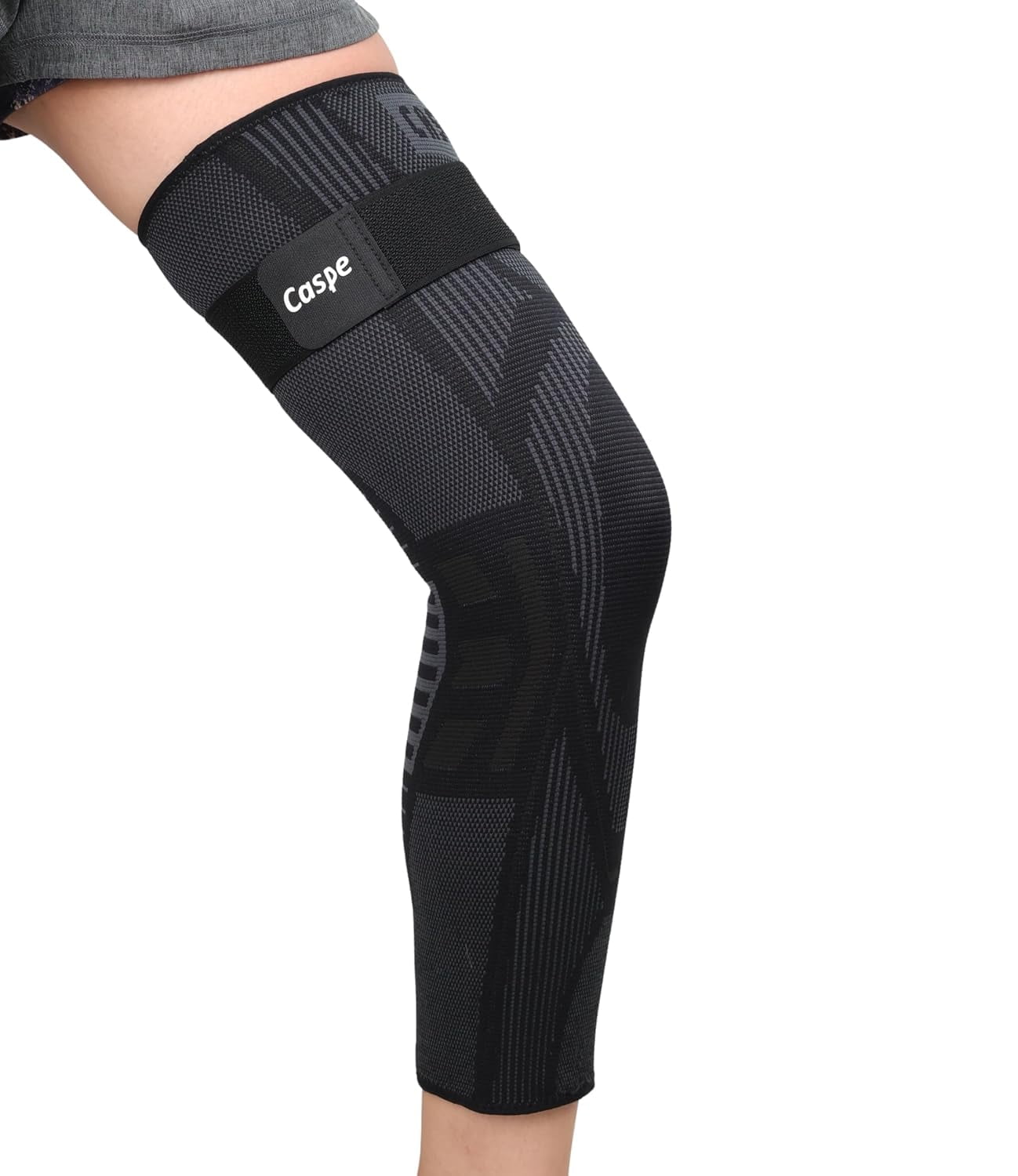 Caspe 1 Pack Full Leg Compression Sleeve with Adjustable Strap – Long ...