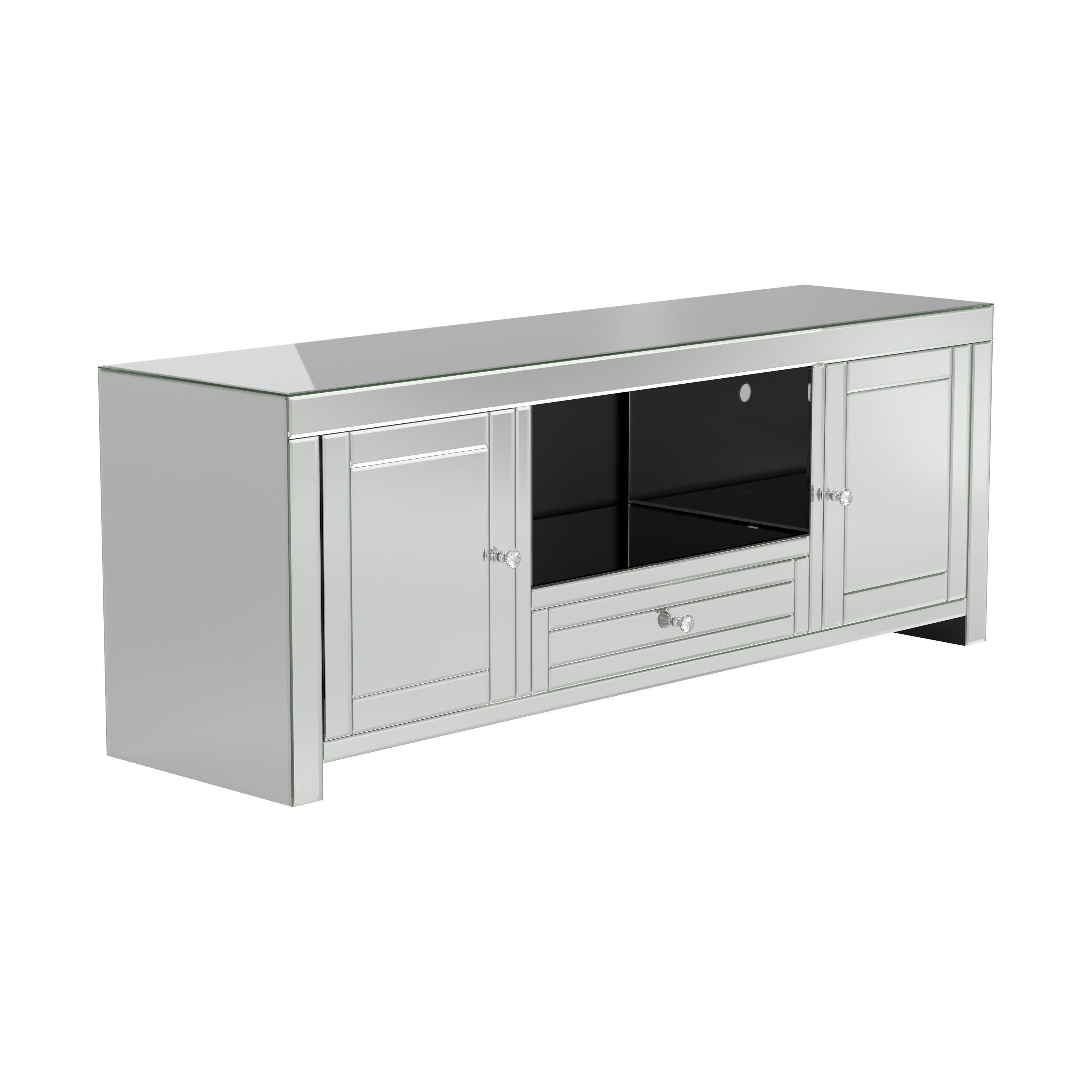 Casper 2-door 60" TV Stand Silver - Walmart.com