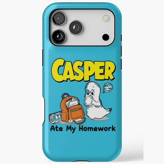 Casper Ate My Homework Cute Ghost School Halloween Phone Case for ...