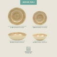 Casper Court 16-Piece Melamine Dinnerware Set – Beige Reactive Glaze ...