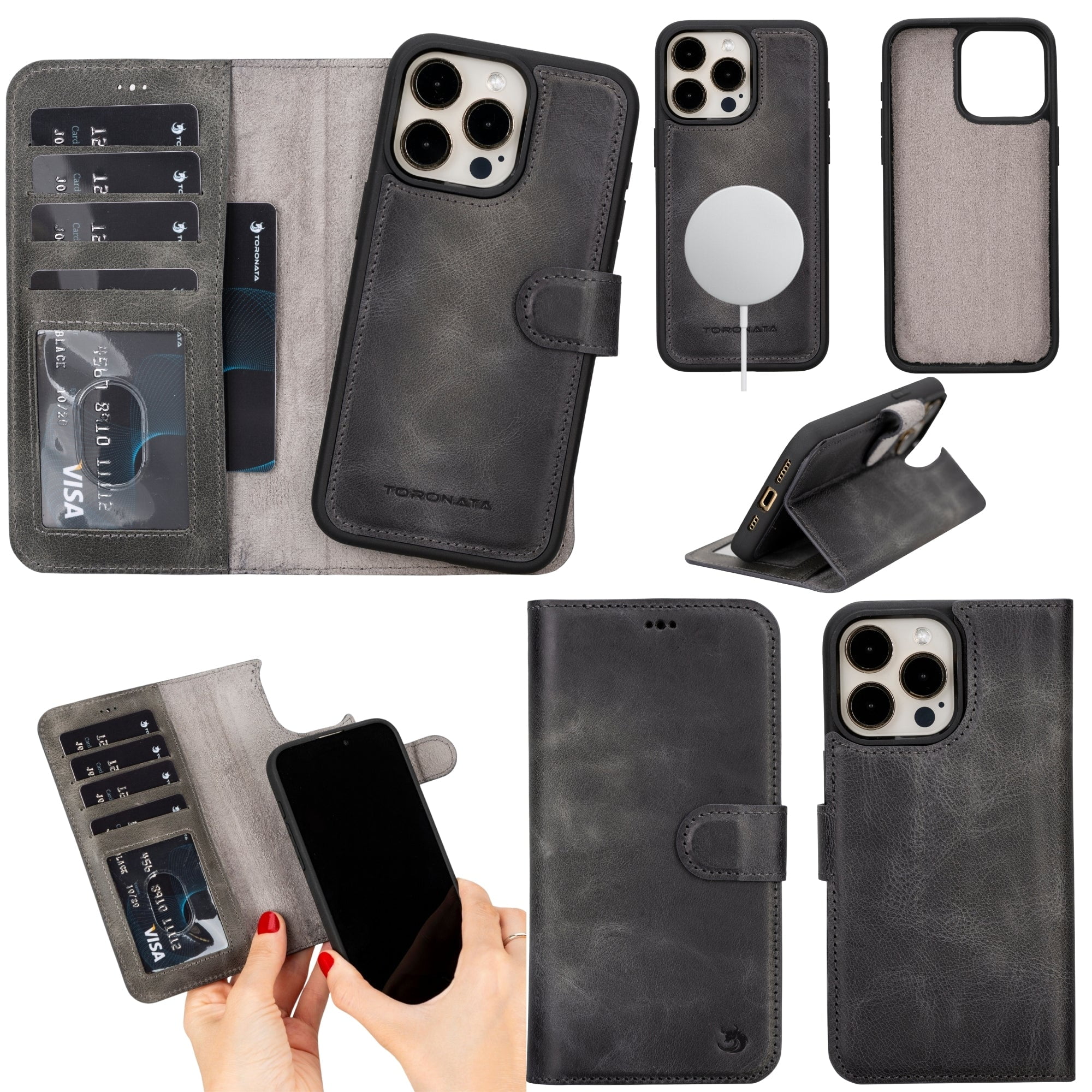 Casper Leather iPhone 15 Pro Wallet Case | MagSafe - Walmart.com